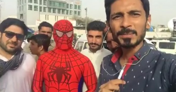 A Pakistani Journalist Interviewed Spider-Man During A Protest