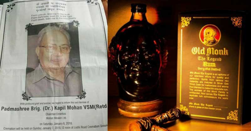 Kapil Mohan, The Man Behind Old Monk Dies At 88