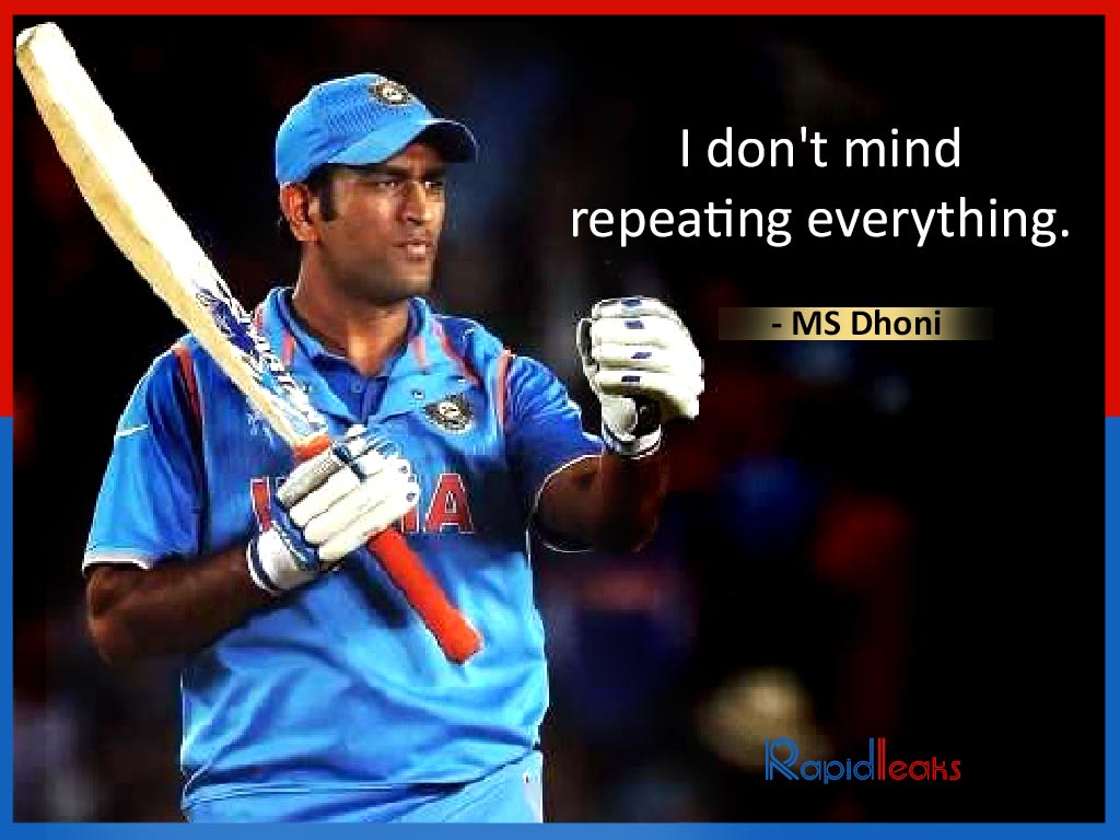 10 Best MS Dhoni's Quotes about Life | Success | Country | Leadership