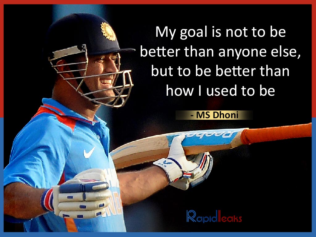 10 Best MS Dhoni's Quotes about Life | Success | Country | Leadership
